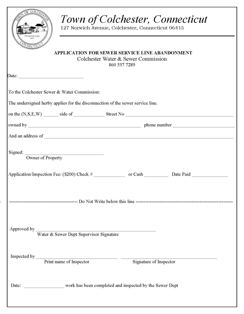 Forms & Documents | colchesterct